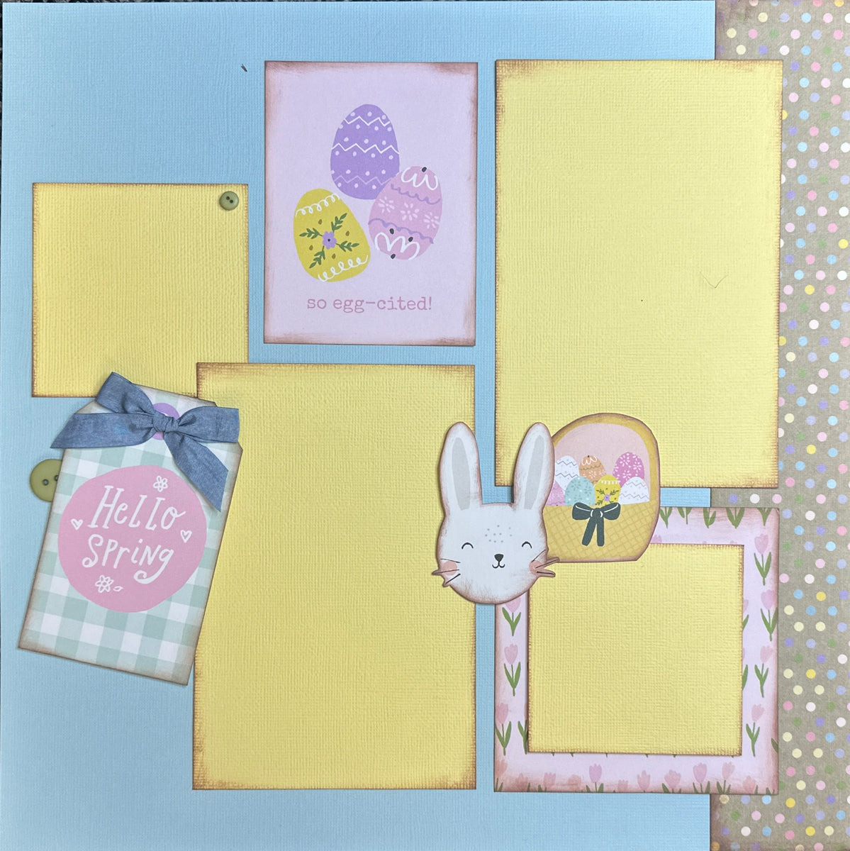 So Egg-Cited - Happy Easter, Spring themed 2 Page Scrapbooking Layout ...