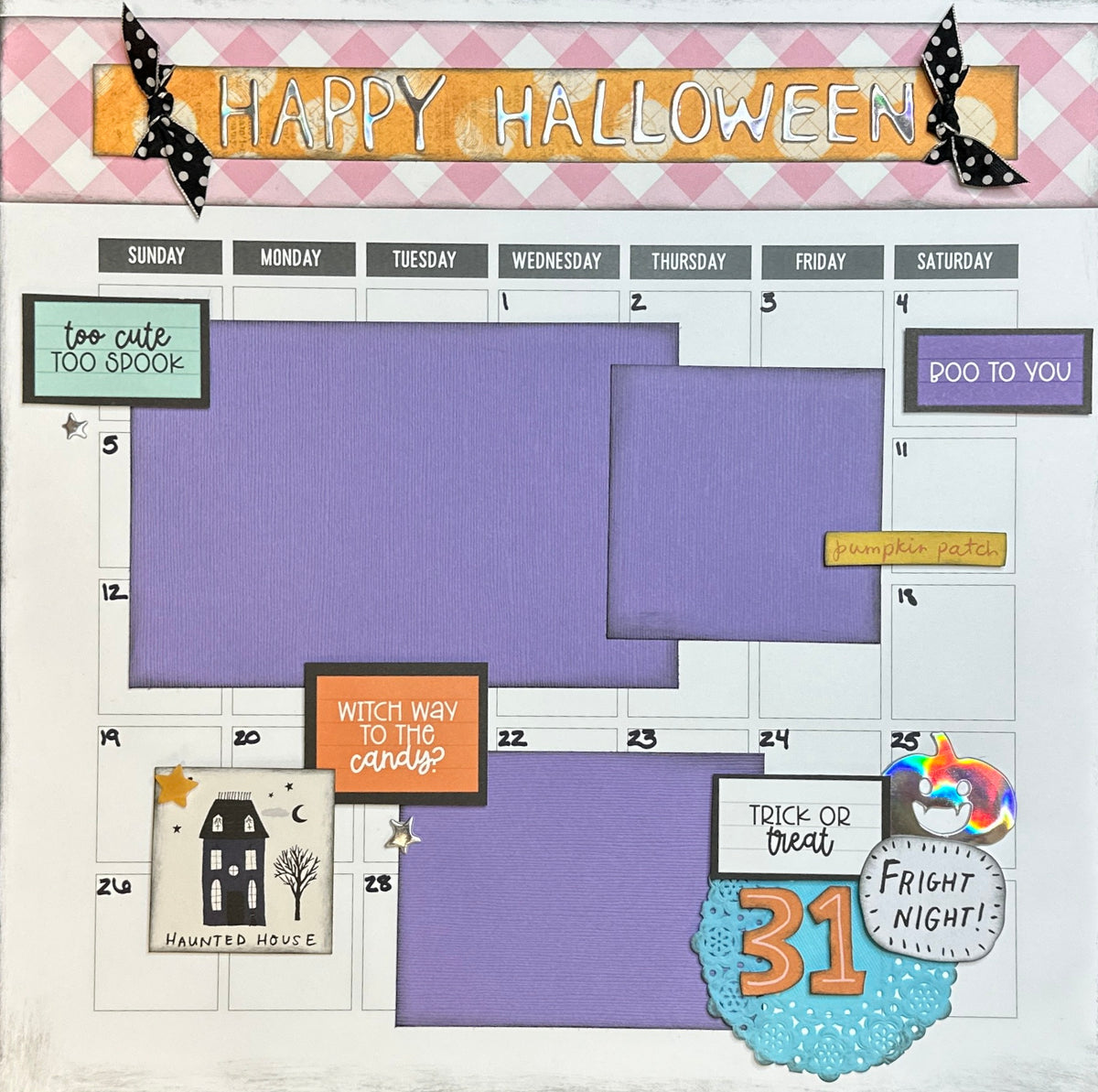 Happy Halloween - Fright Night, Halloween Themed 2 Page Scrapbooking L ...