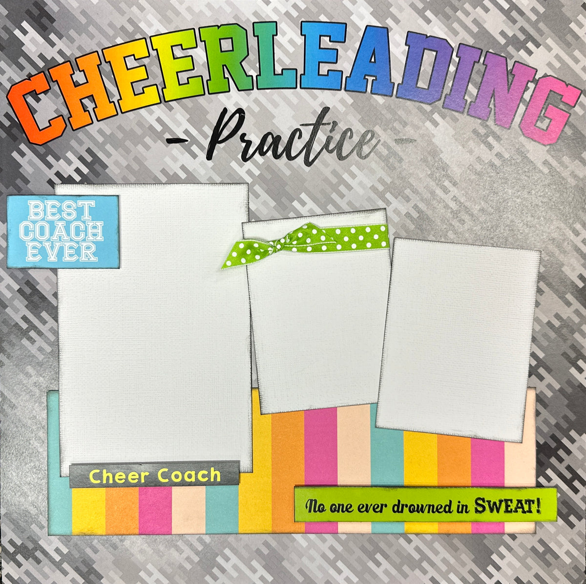 Cheerleading Practice, Cheerleading Themed DIY Scrapbooking Kit, 2 pag ...