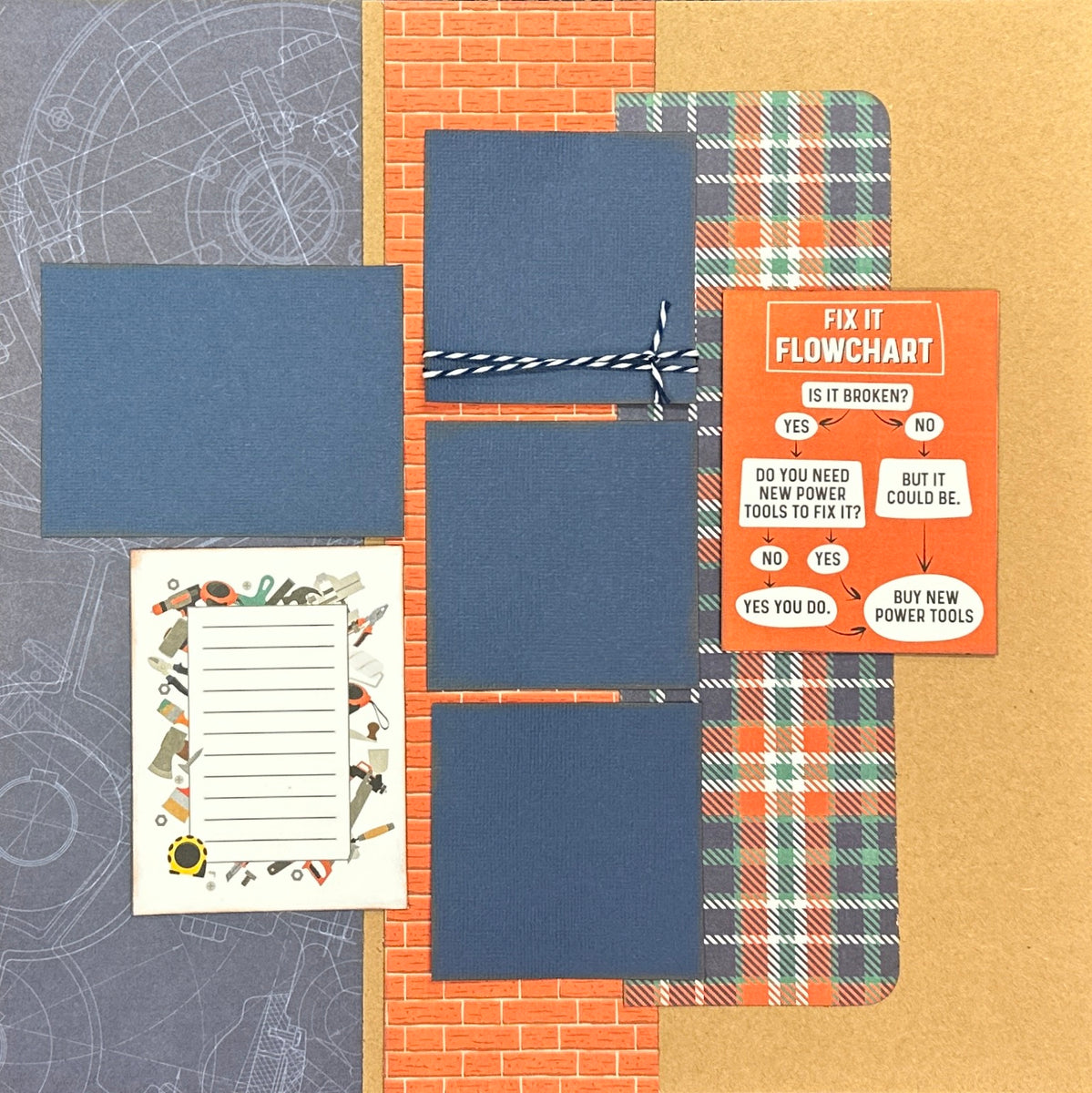 DIY - Fix It Flowchart, Home / House repair themed 2 Page Scrapbooking ...