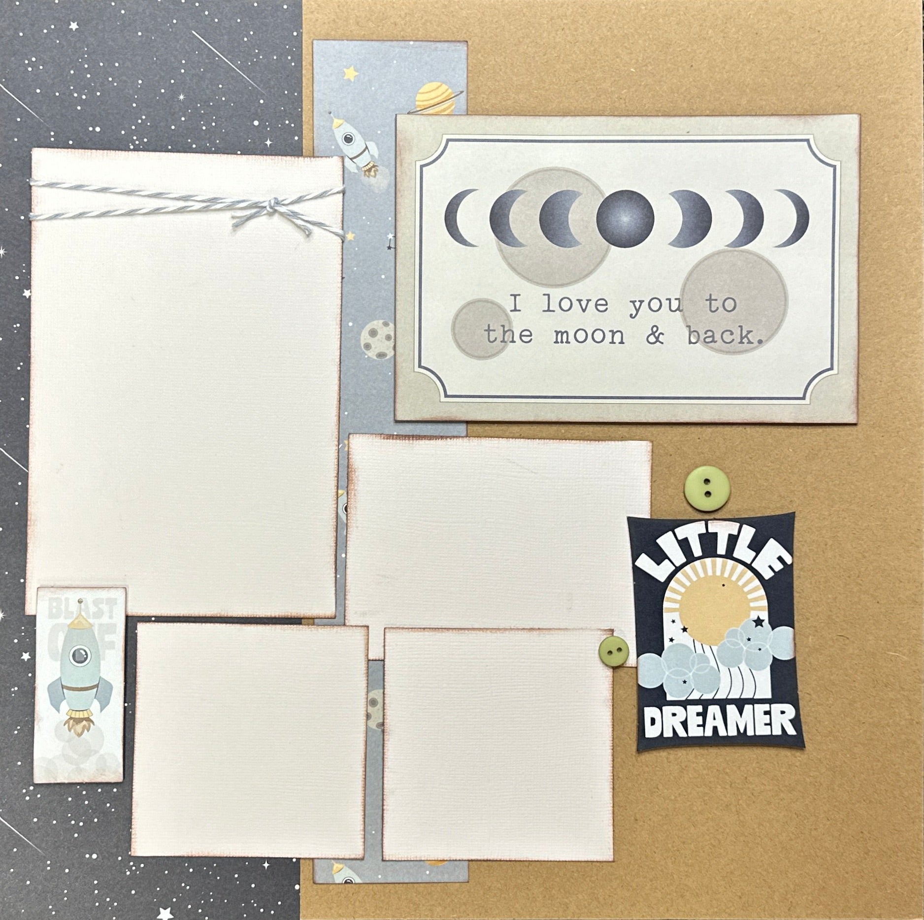 Goodnight Moon, Baby Themed 2 page Scrapbooking Layout Kit, baby craft ...
