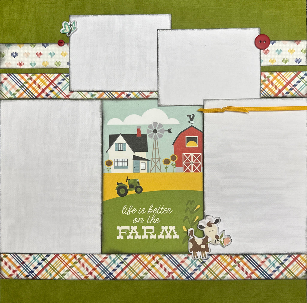Life Is Better On The Farm, Farmhouse themed, 2 Page DIY Scrapbooking ...
