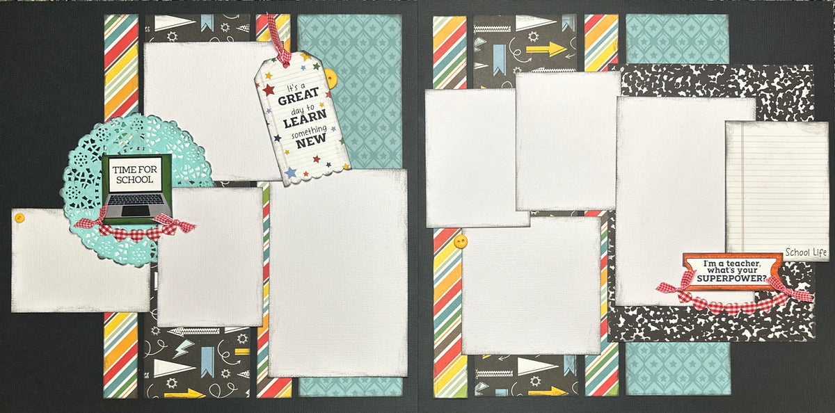 School Themed Value Bundle, 5 pack DIY Scrapbooking Kit bundle, school ...