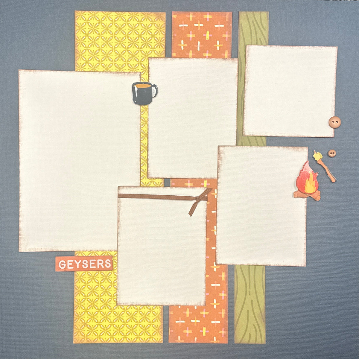 Old Faithful - Yellowstone, Travel General Themed 2 page Scrapbooking ...