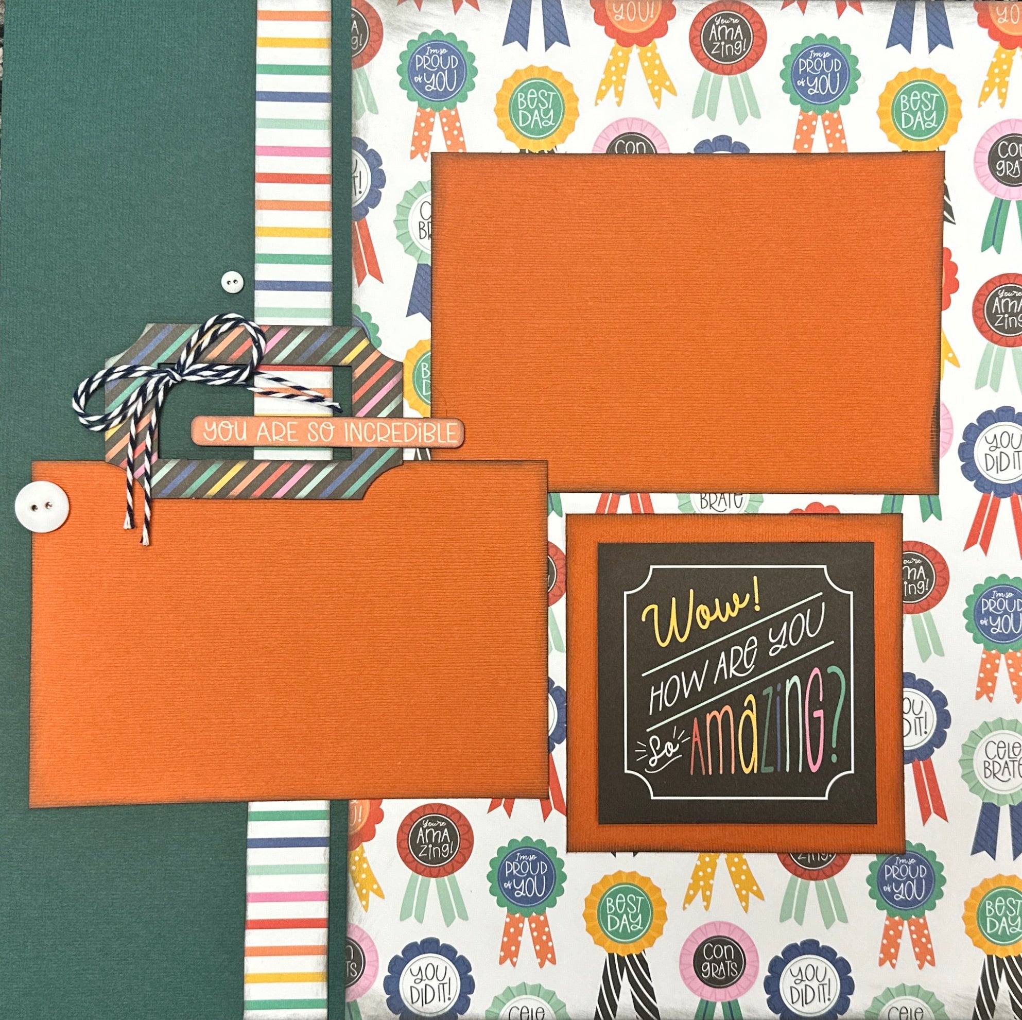 Wow! How Are You So Amazing, Birthday/Congratulations Themed 2 Page Sc ...