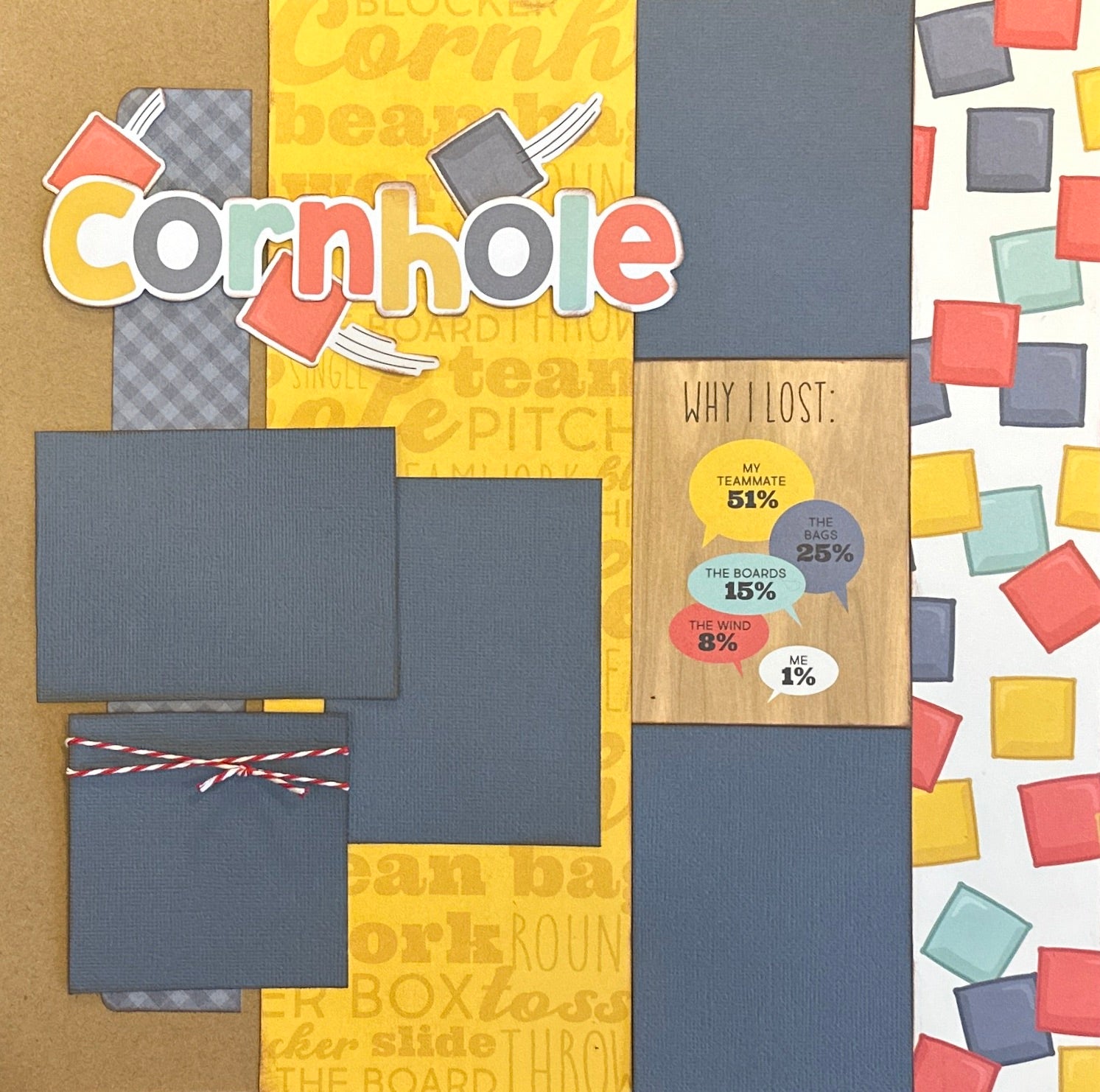 Cornhole - Eat - Sleep - Cornhole - Repeat, Cornhole Themed 2 page Scr ...