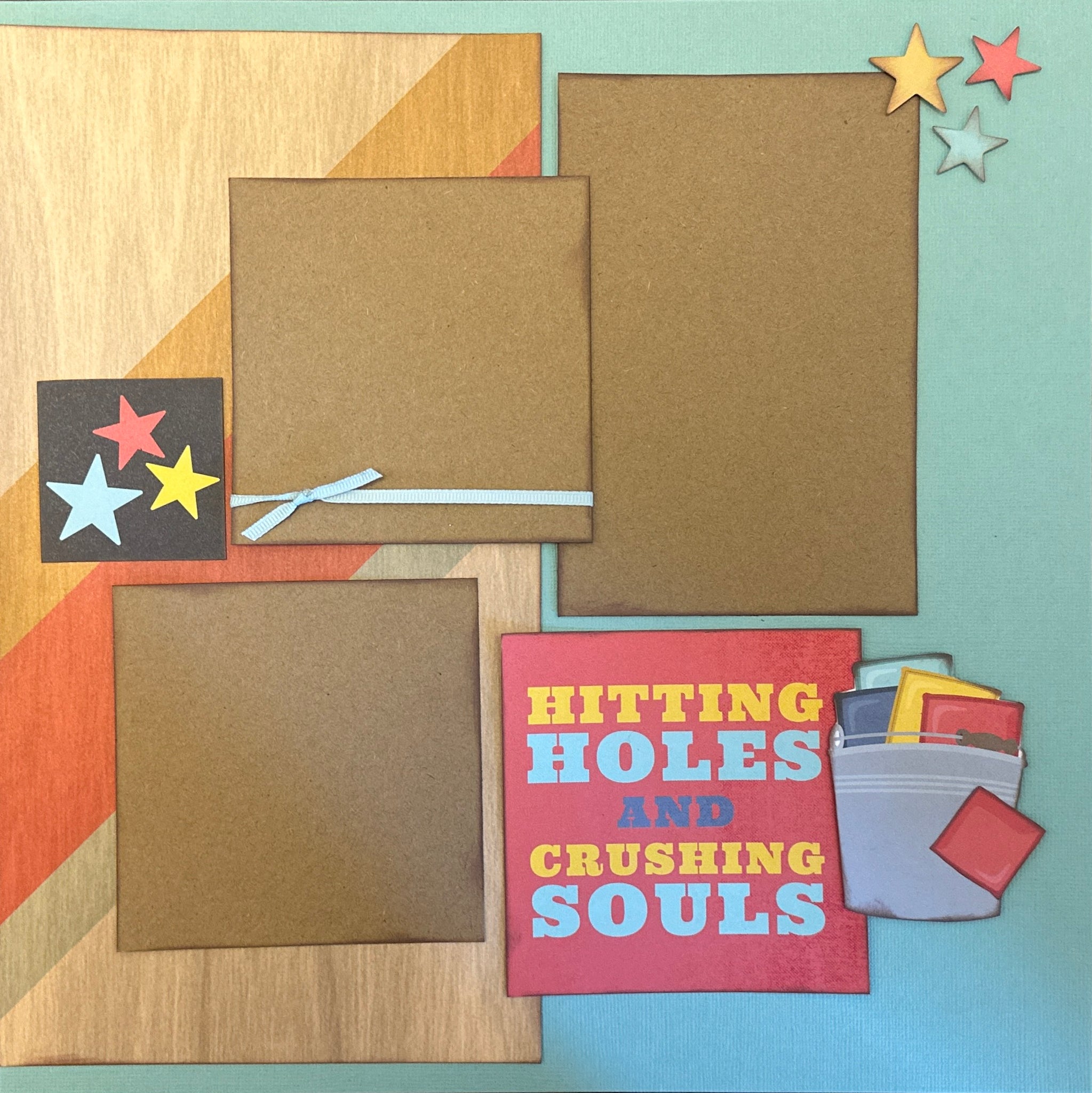 Cornhole - Hitting Holes And Crushing Souls, Cornhole Themed 2 page Sc ...