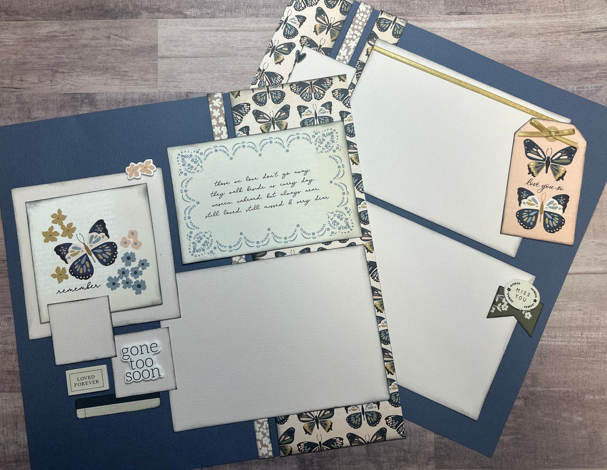 In Memoriam - Gone Too Soon, Family Themed Scrapbooking Kit, DIY Scrap ...