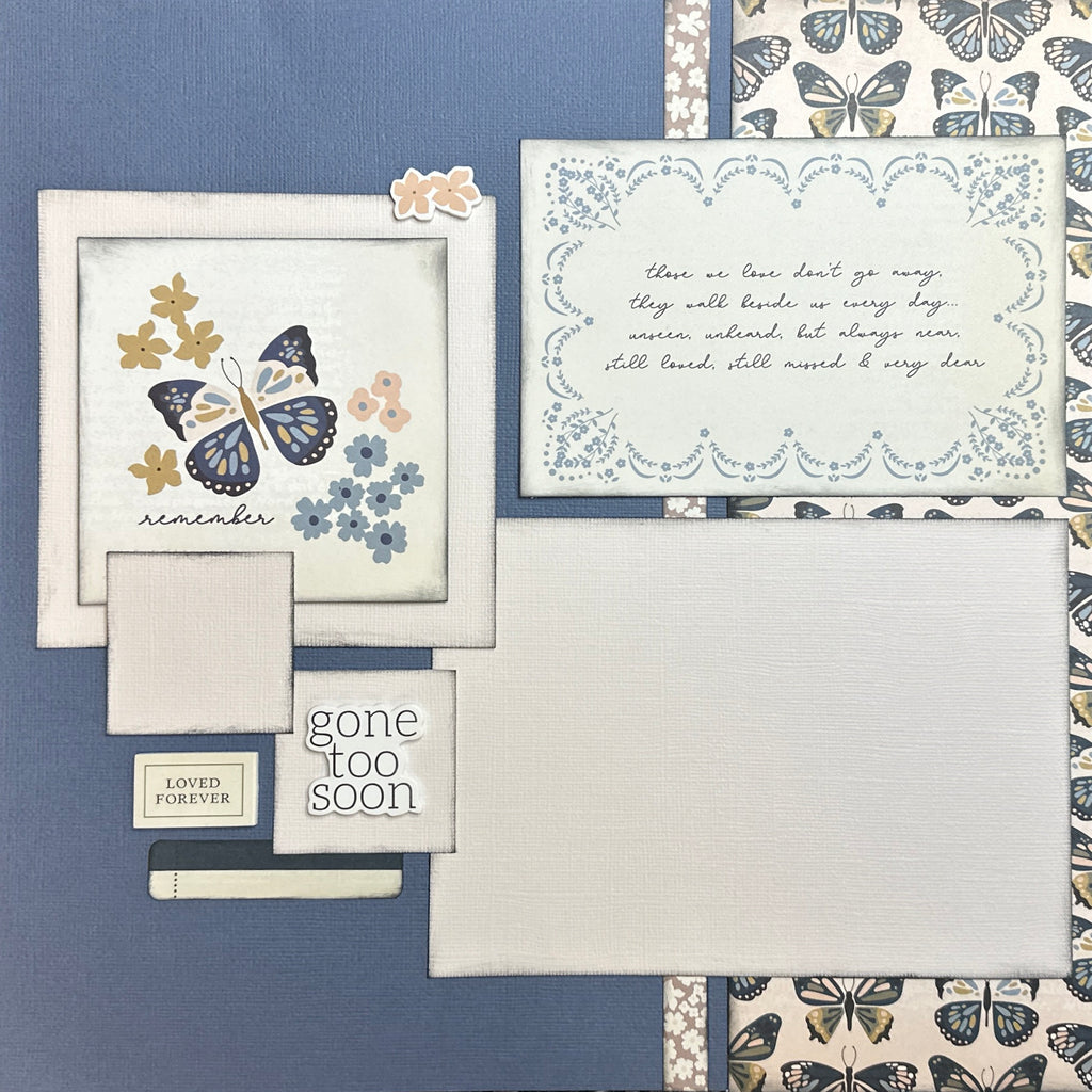 In Memoriam - Gone Too Soon, Family Themed Scrapbooking Kit, DIY Scrap ...