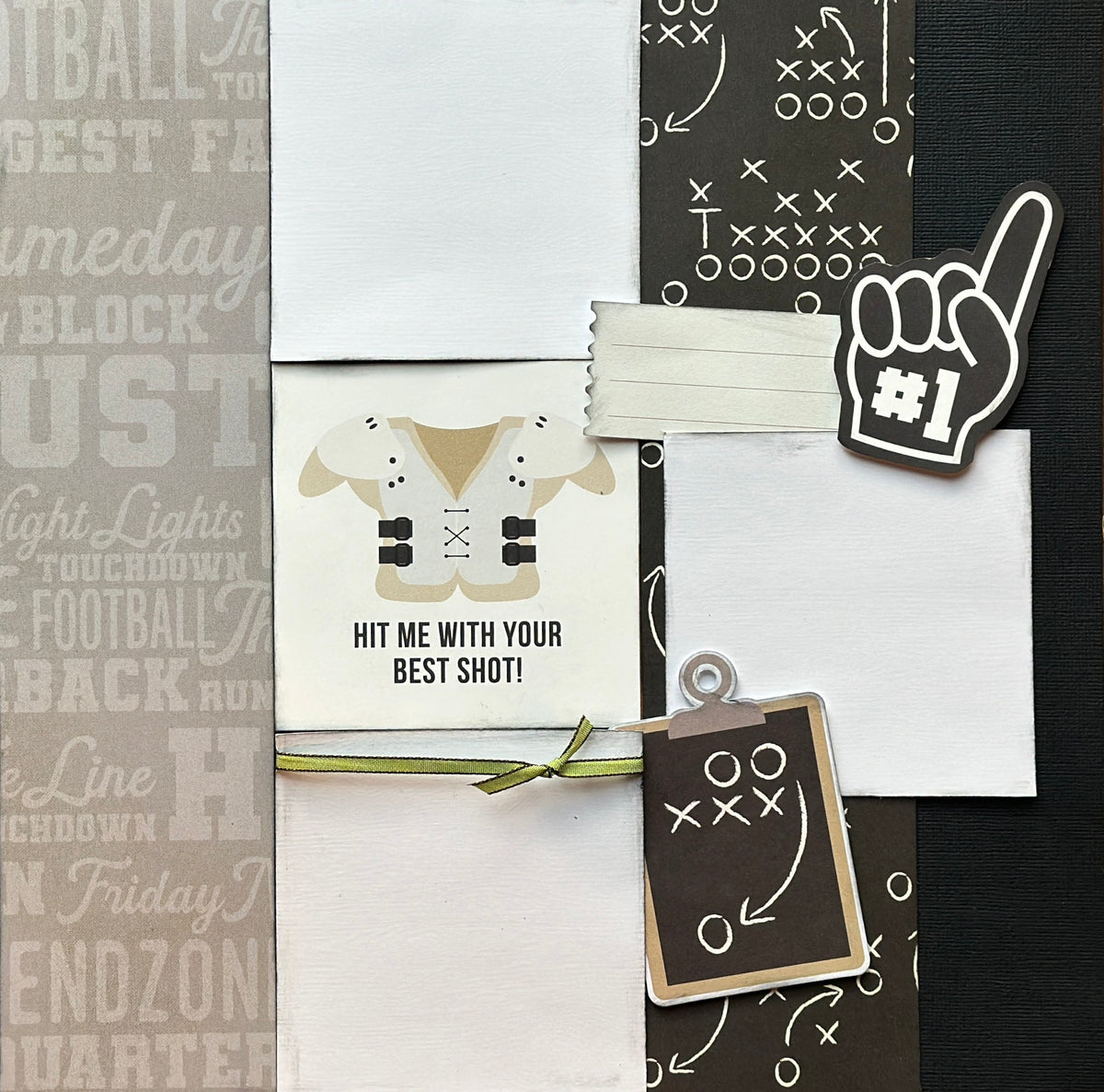 Sorry - Can't - Football - Bye, Football Themed 2 page Scrapbooking La ...