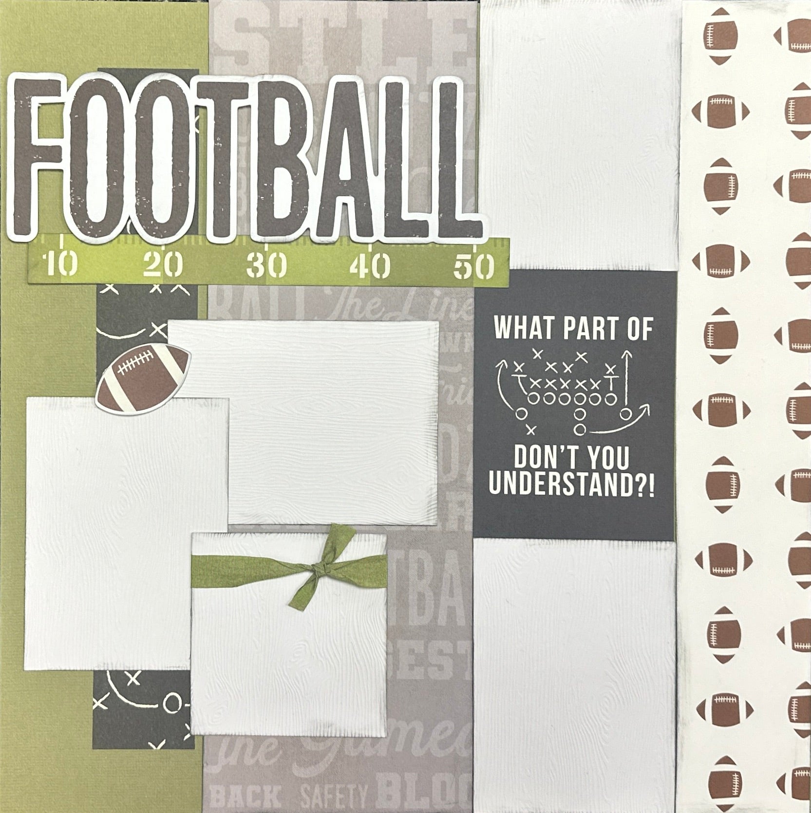 Football - See You In The End Zone, Football Themed 2 page Scrapbookin ...