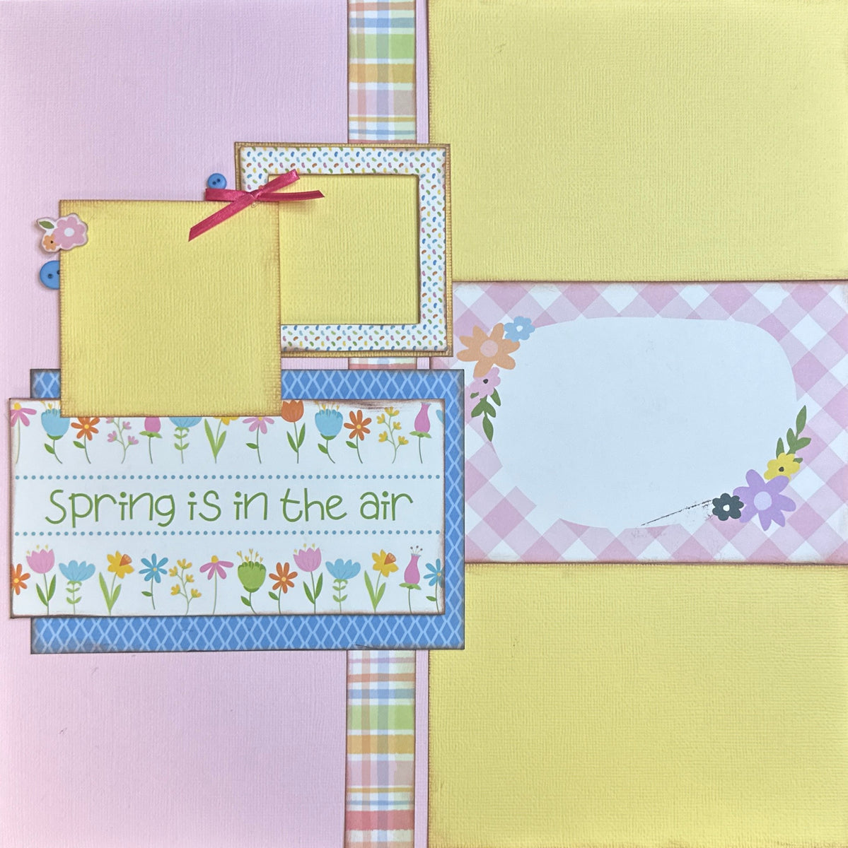 Spring Is In The Air, Spring themed 2 Page Scrapbooking Layout Kit , D ...