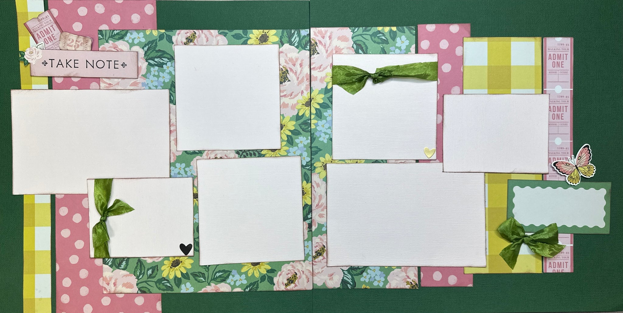 Take Note, General Themed 2 Page Scrapbooking Layout Kit, General styl ...
