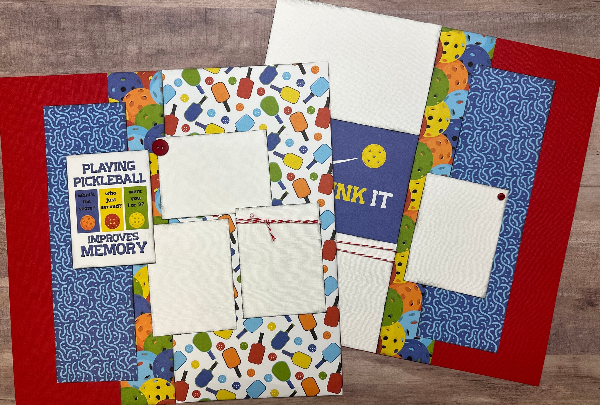 Just Dink It - Pickleball themed 2 Page Scrapbooking Layout Kit, DIY S – Crop-A-Latte