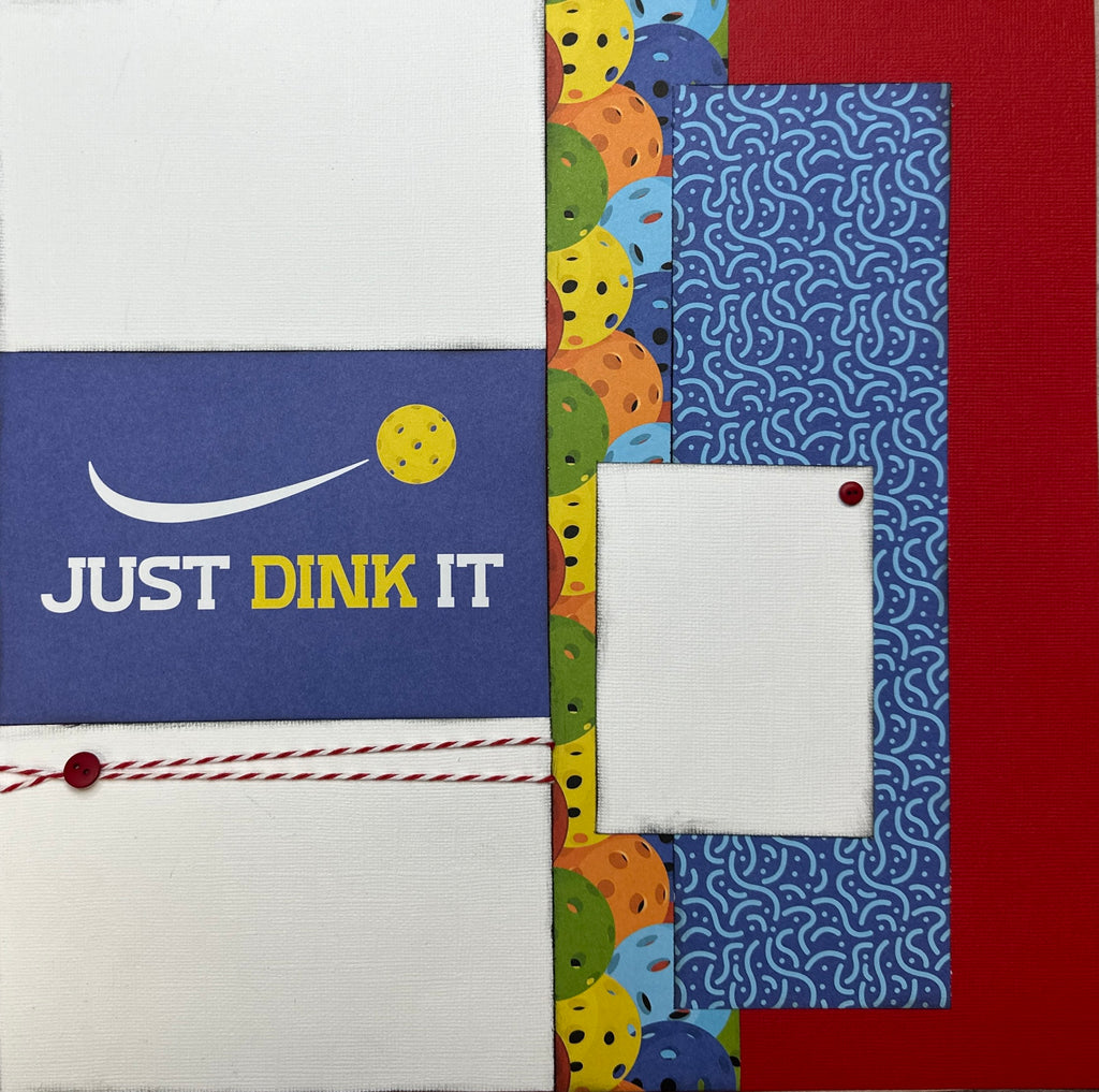 Just Dink It - Pickleball themed 2 Page Scrapbooking Layout Kit, DIY S – Crop-A-Latte
