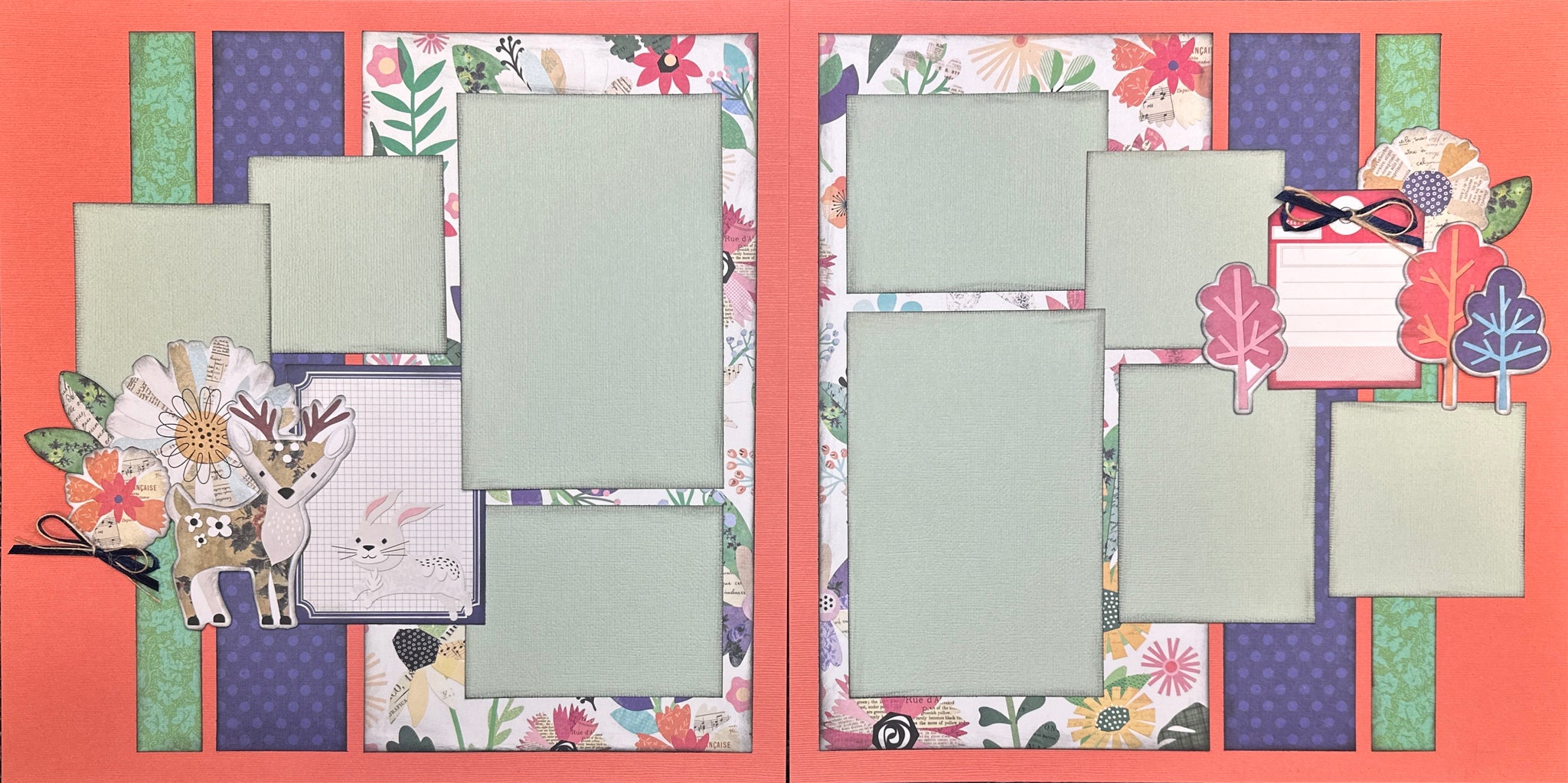 Woodland - Cut And Paste, General DIY 2 Page Scrapbooking Layout Kit ...