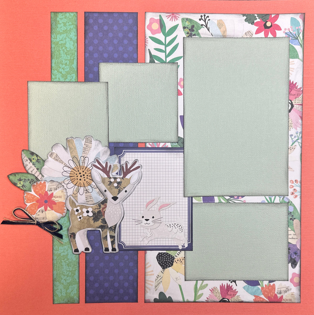 Woodland - Cut And Paste, General DIY 2 Page Scrapbooking Layout Kit ...