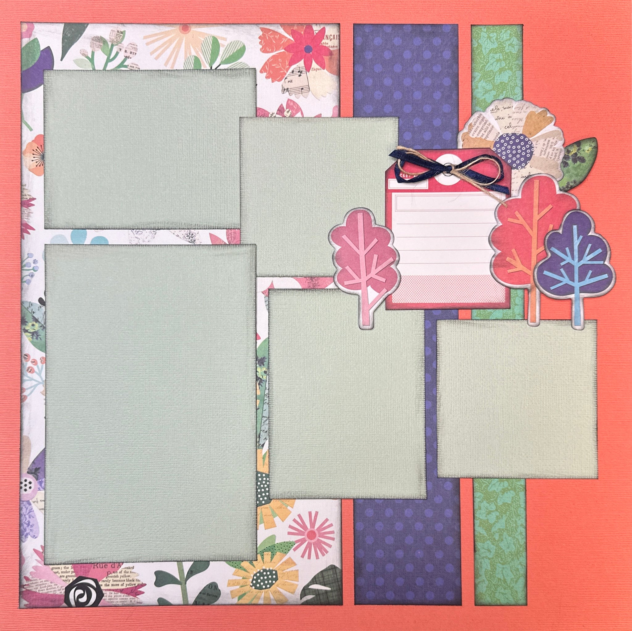 Woodland - Cut And Paste, General DIY 2 Page Scrapbooking Layout Kit ...