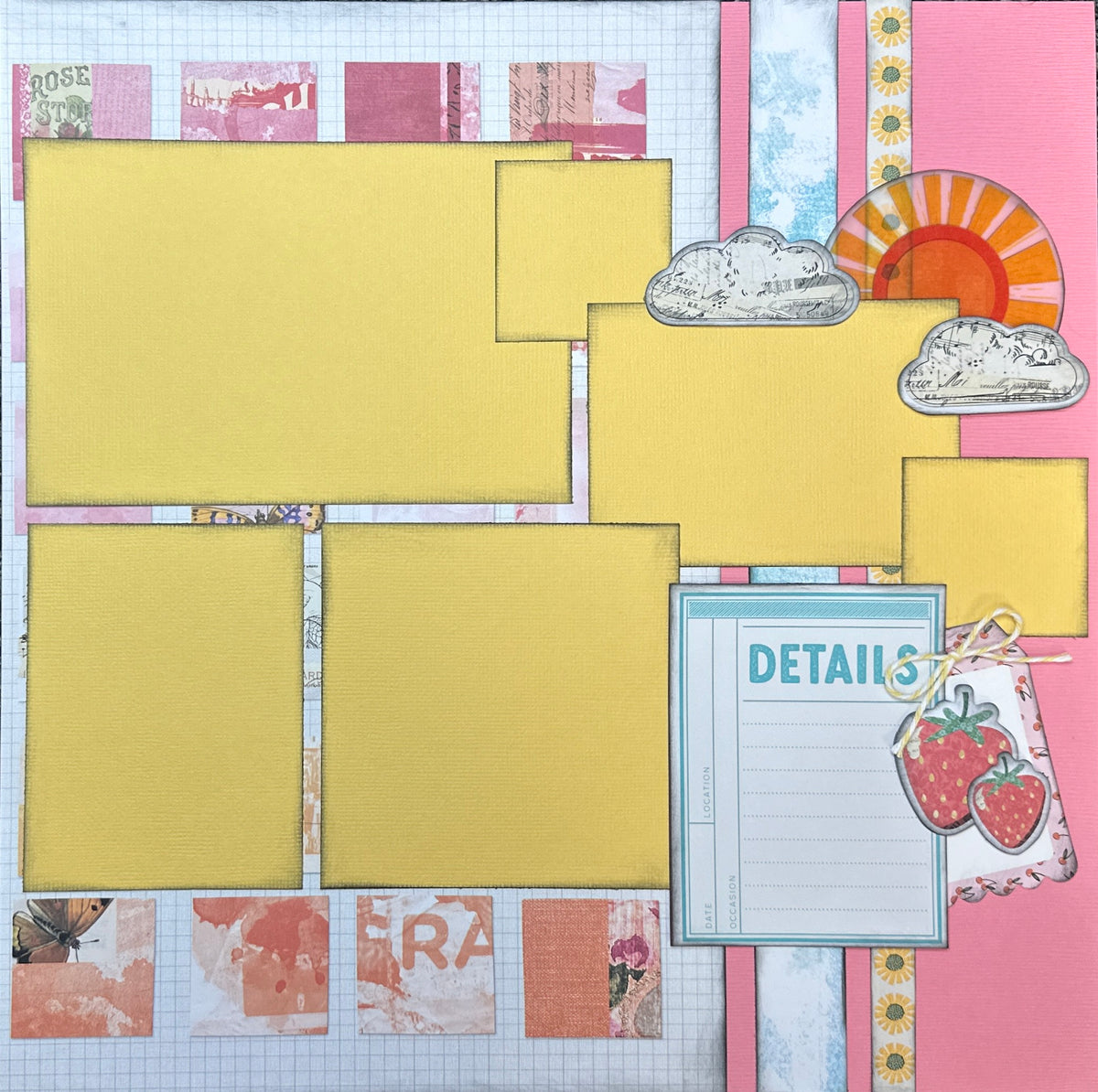 Fruit - Cut And Paste, General DIY 2 Page Scrapbooking Layout Kit, Vic ...