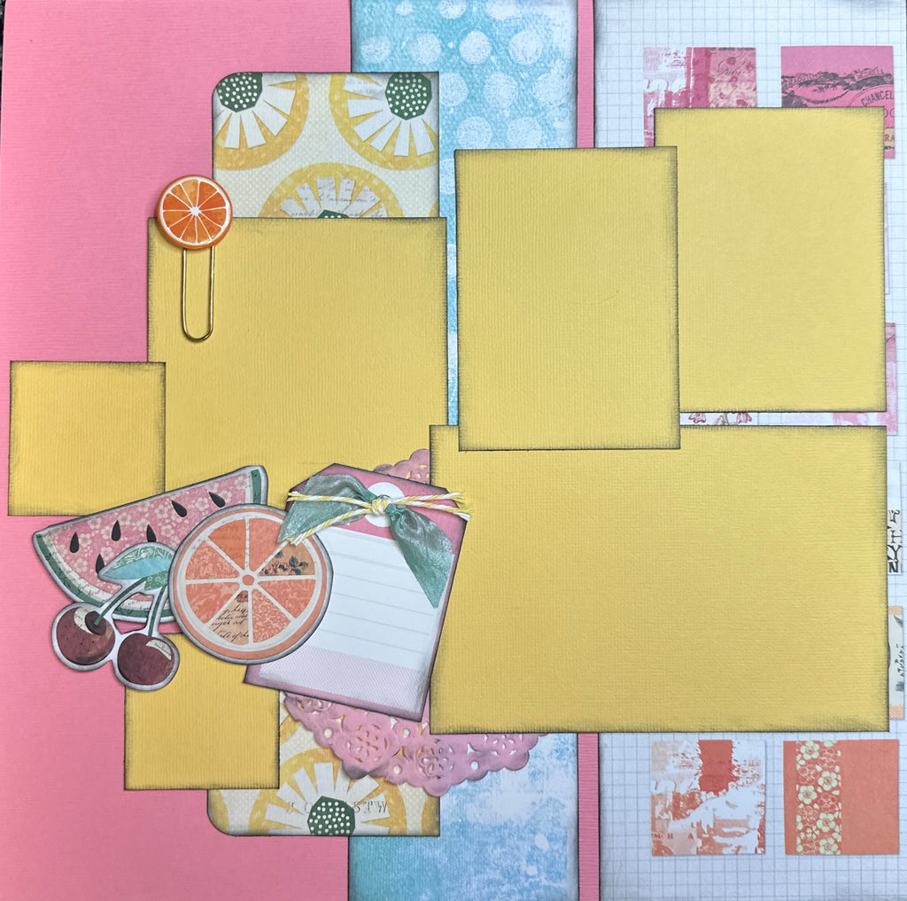 Fruit - Cut And Paste, General DIY 2 Page Scrapbooking Layout Kit, Vic ...