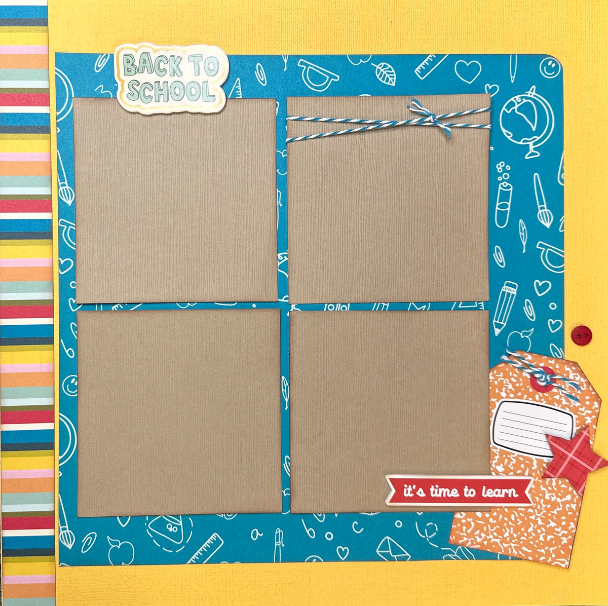 Every Day Is A Fresh Start - School Days, School Themed DIY Scrapbook ...