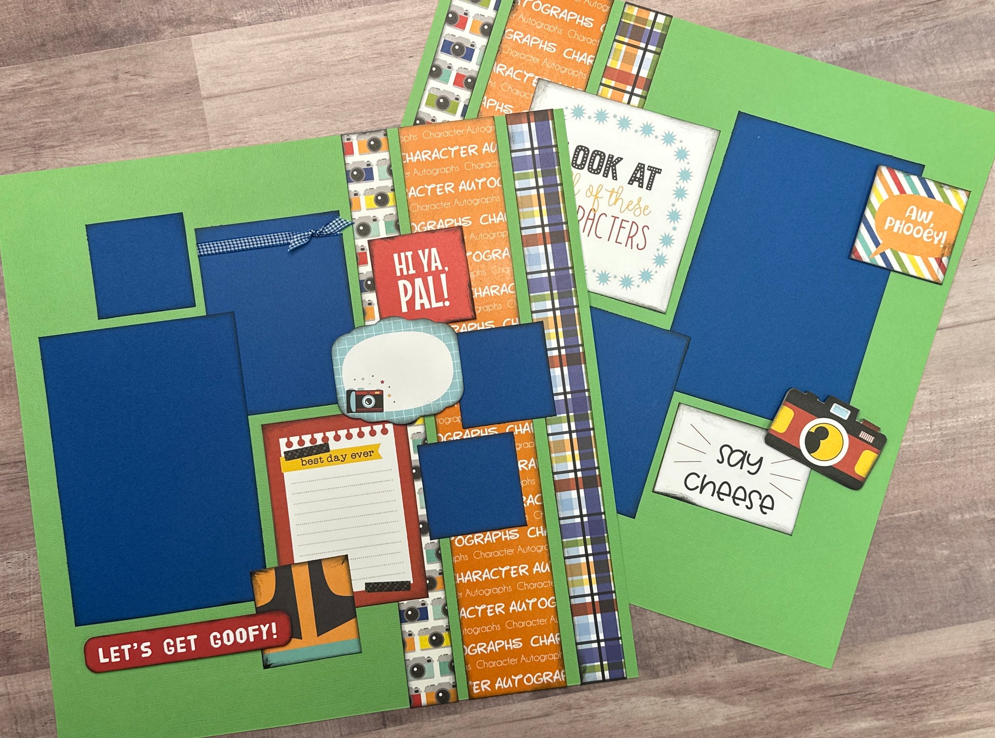 Look At All Of These Characters, Disney Inspired 2 page Scrapbooking l ...