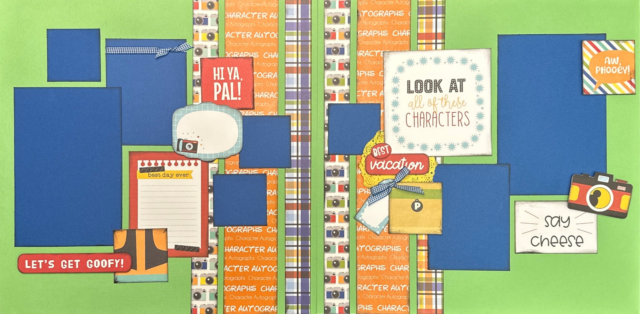 Look At All Of These Characters, Disney Inspired 2 page Scrapbooking l ...