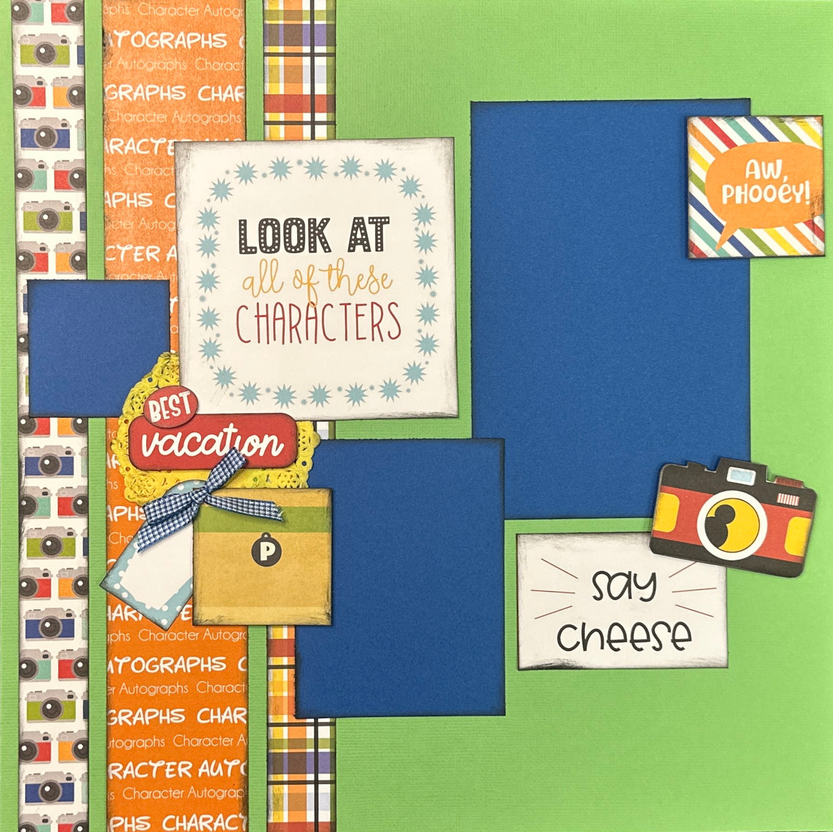 Look At All Of These Characters, Disney Inspired 2 page Scrapbooking l ...