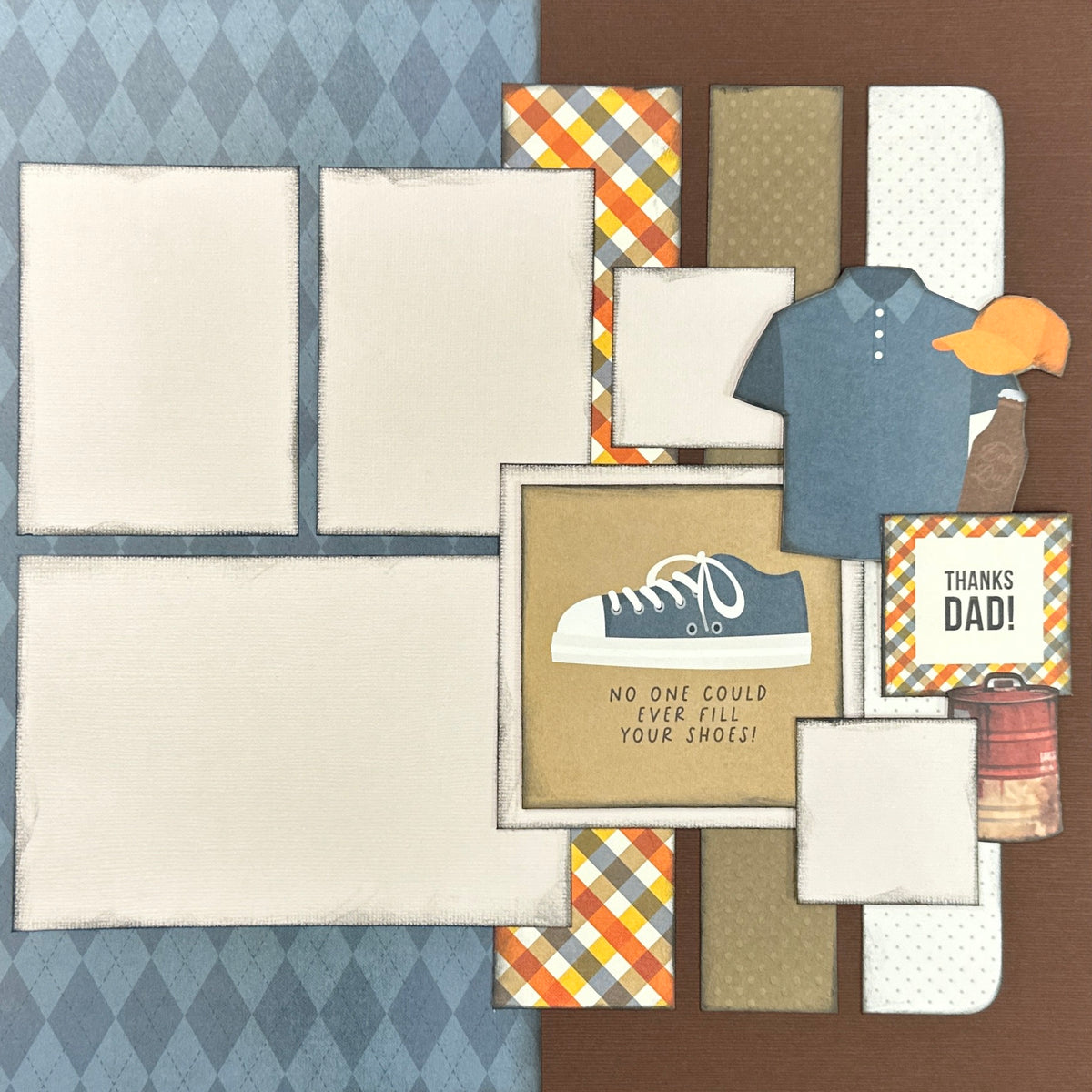 Best Dad Ever, Dad Themed 2 Page Scrapbooking layout Kit,DIY Craft Kit ...