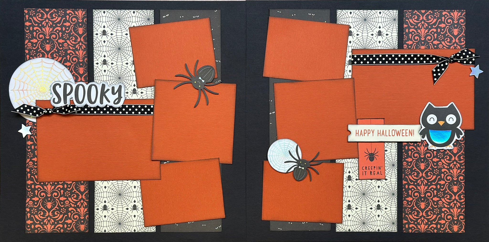 Spooky - Creepin' It Real, Halloween Themed 2 Page DIY Scrapbooking La ...