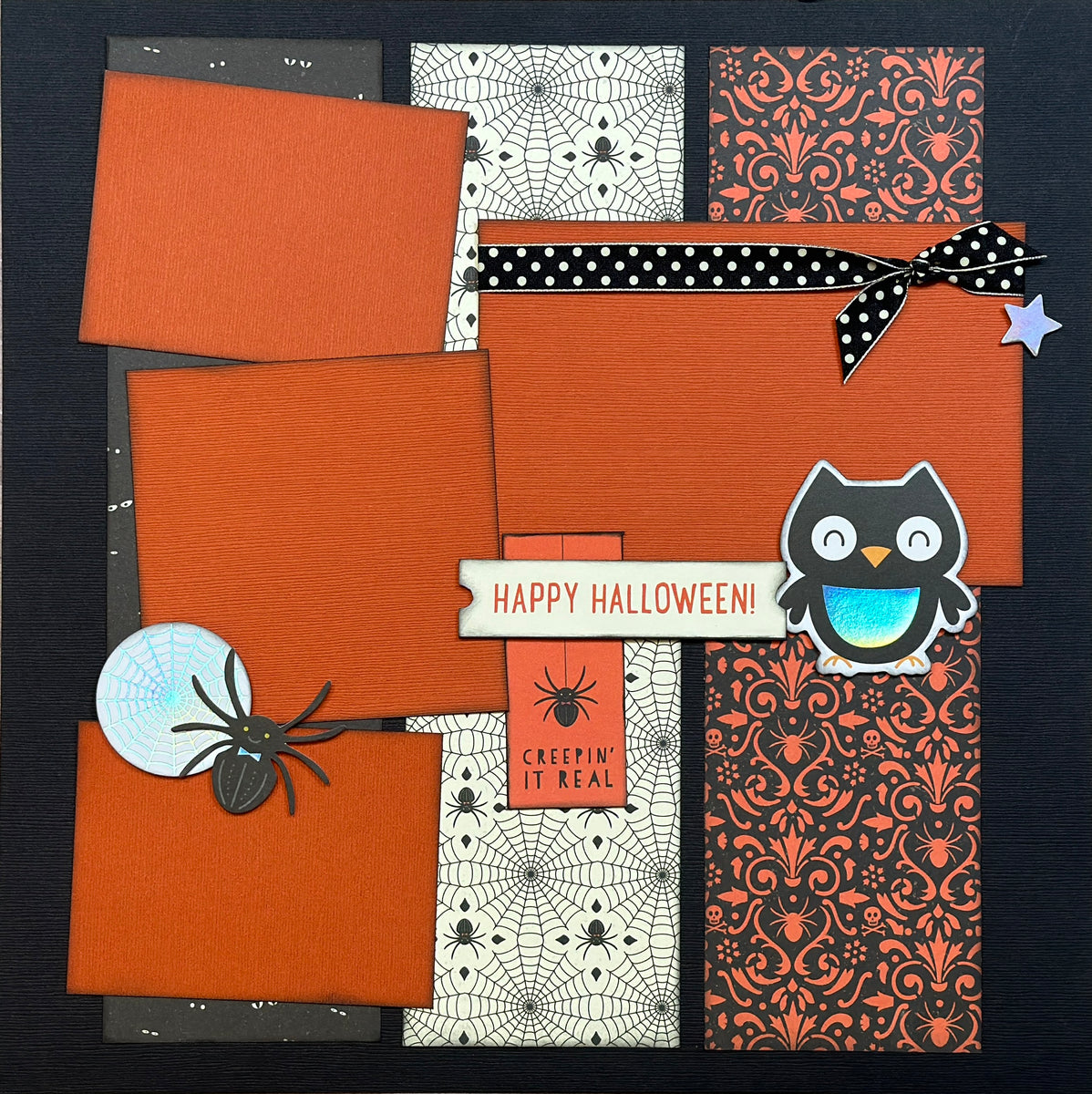 Spooky - Creepin' It Real, Halloween Themed 2 Page DIY Scrapbooking La ...