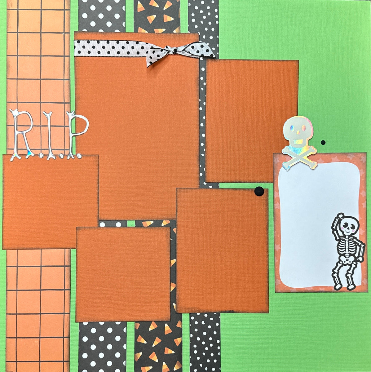 RIP Trick Or Treat, Halloween Themed 2 Page Scrapbooking Layout Kit, f ...
