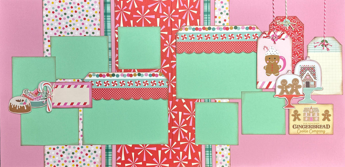 Gingerbread Cookie Company, Christmas Themed 2 Page Scrapbooking Layou ...