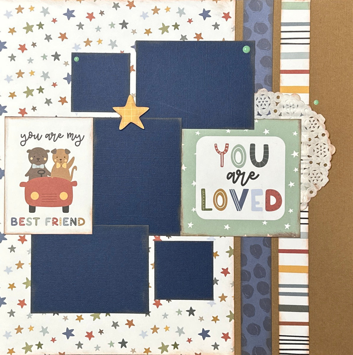 Twinkle Twinkle Little Star - Boy, Boy / Family Themed 2 Page Scrapboo ...