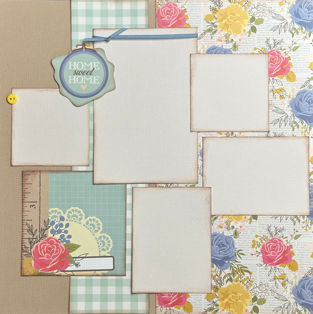 Family Is The Heart Of A Home, Family Themed 2 Page Scrapbooking Layou ...