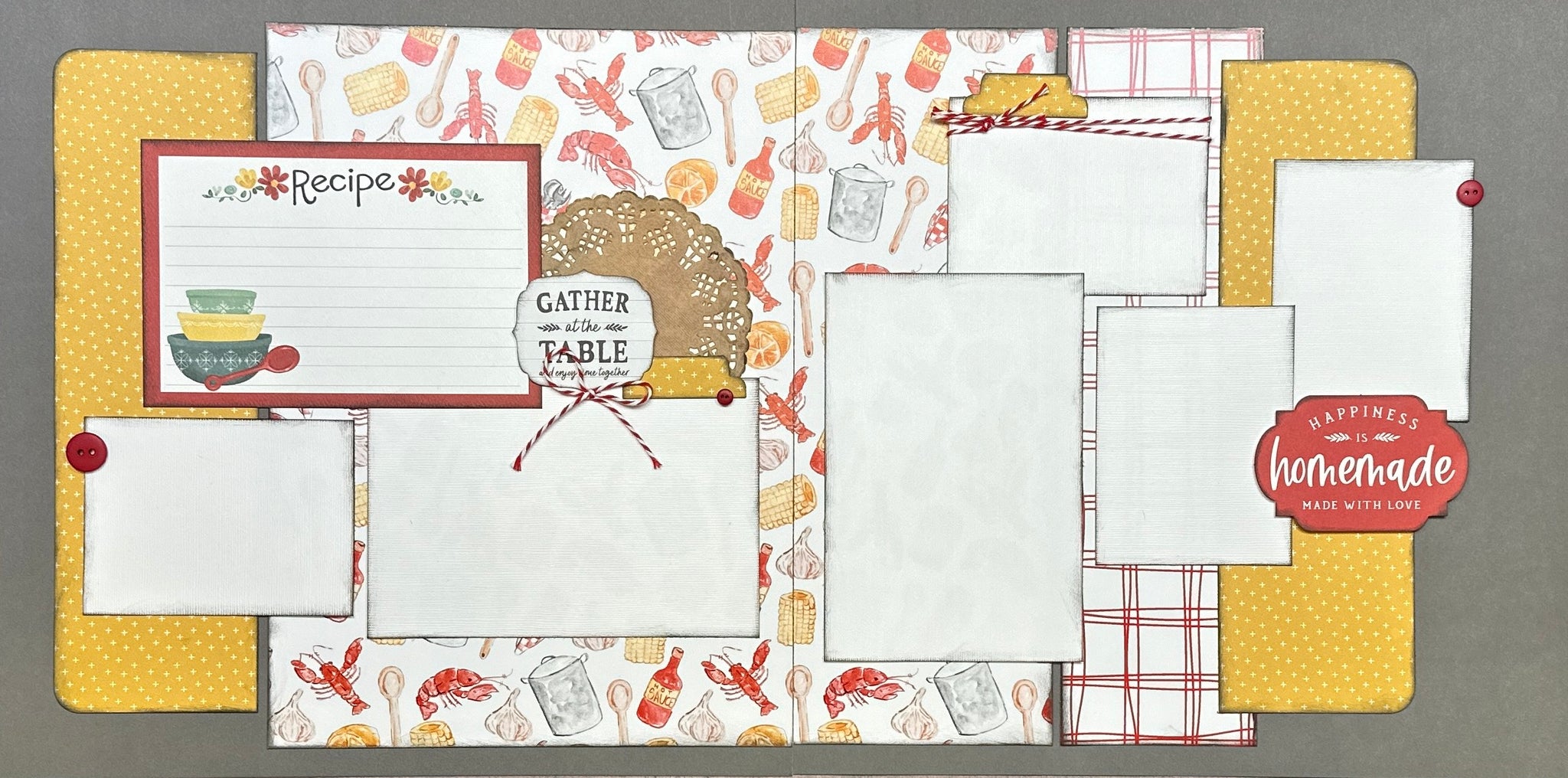Gather At The Table - Cajun Boil, Cajun themed, 2 Page DIY Scrapbookin ...