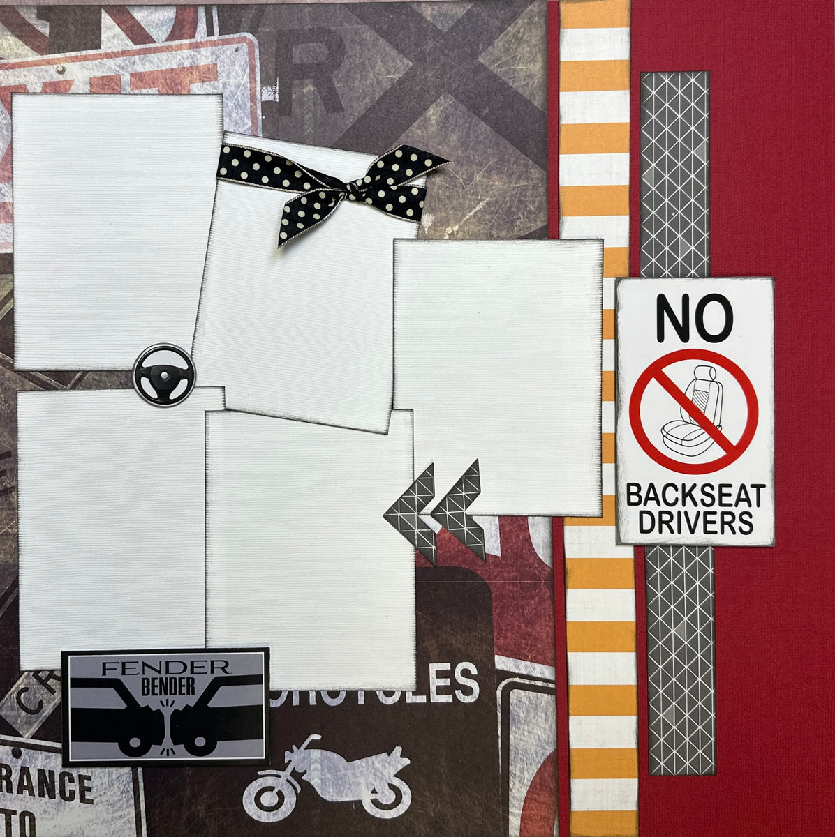 Road Trip - No Backseat Drivers, driving Themed DIY Scrapbooking Kit ...