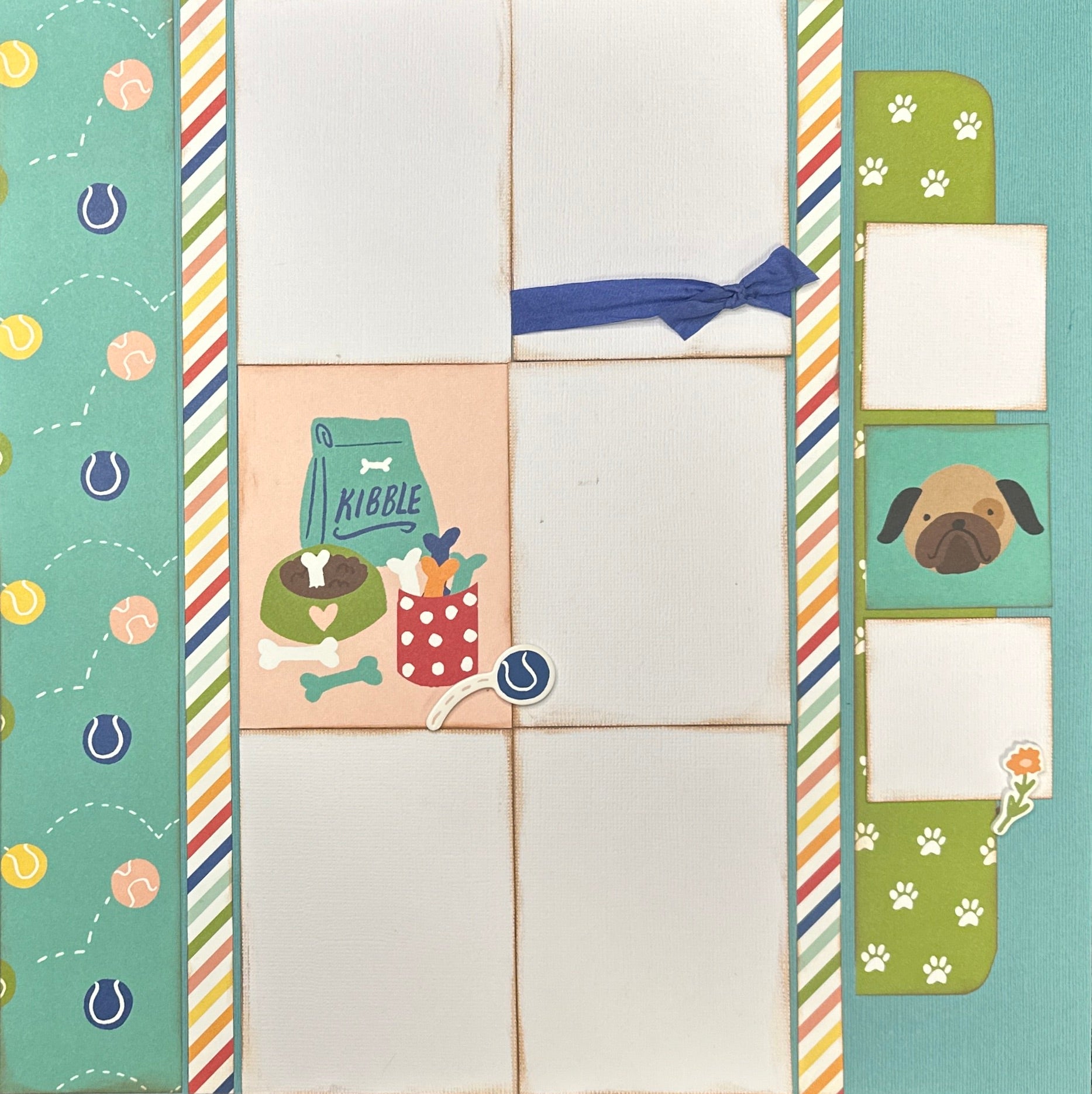 Fur Ever Friends, Dog Themed DIY Scrapbooking 2 Page Scrapbooking Layo ...
