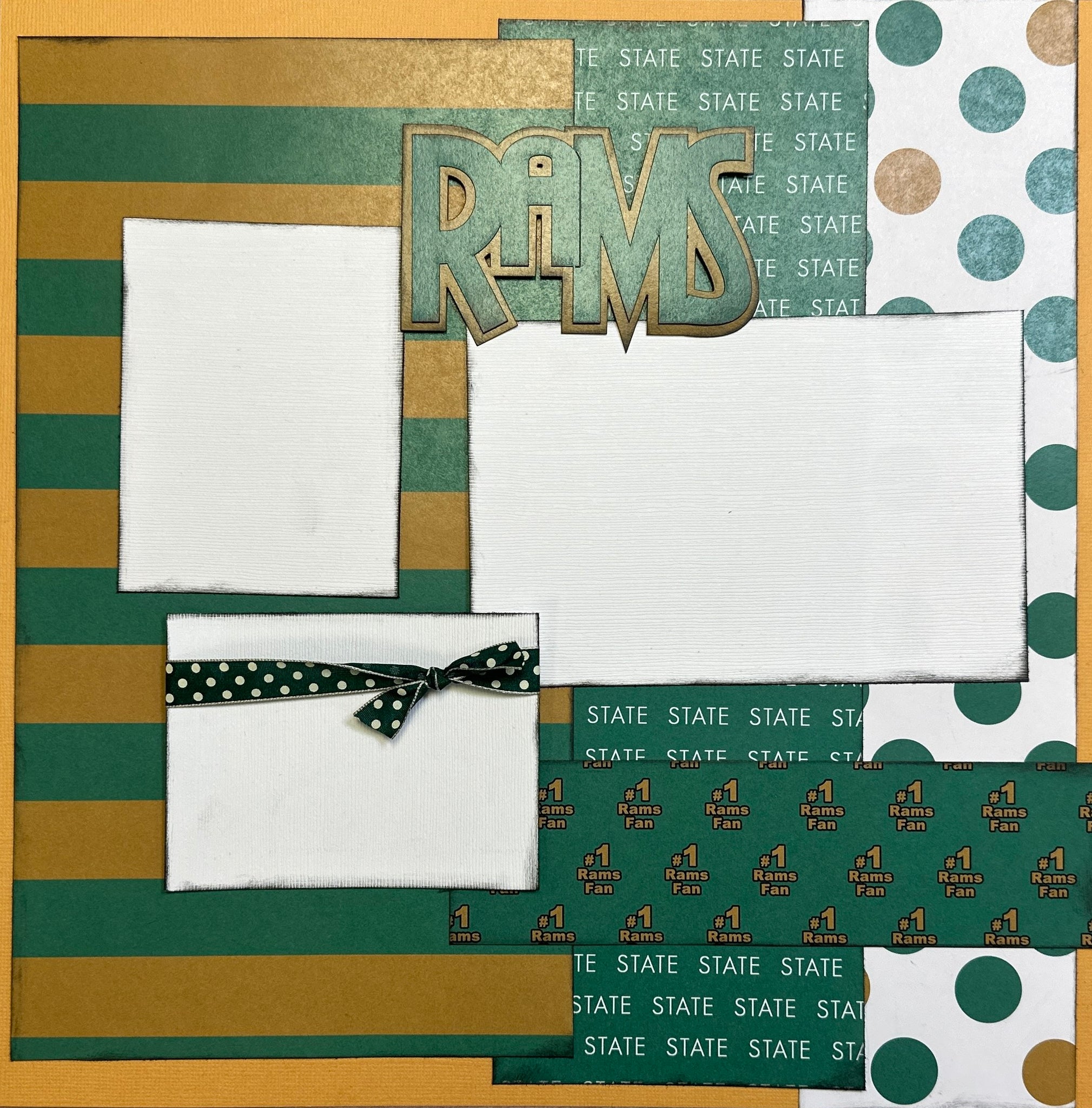 Rams - #1 Rams Fan, 2 Page DIY Scrapbooking Layout Kit – Crop-A-Latte
