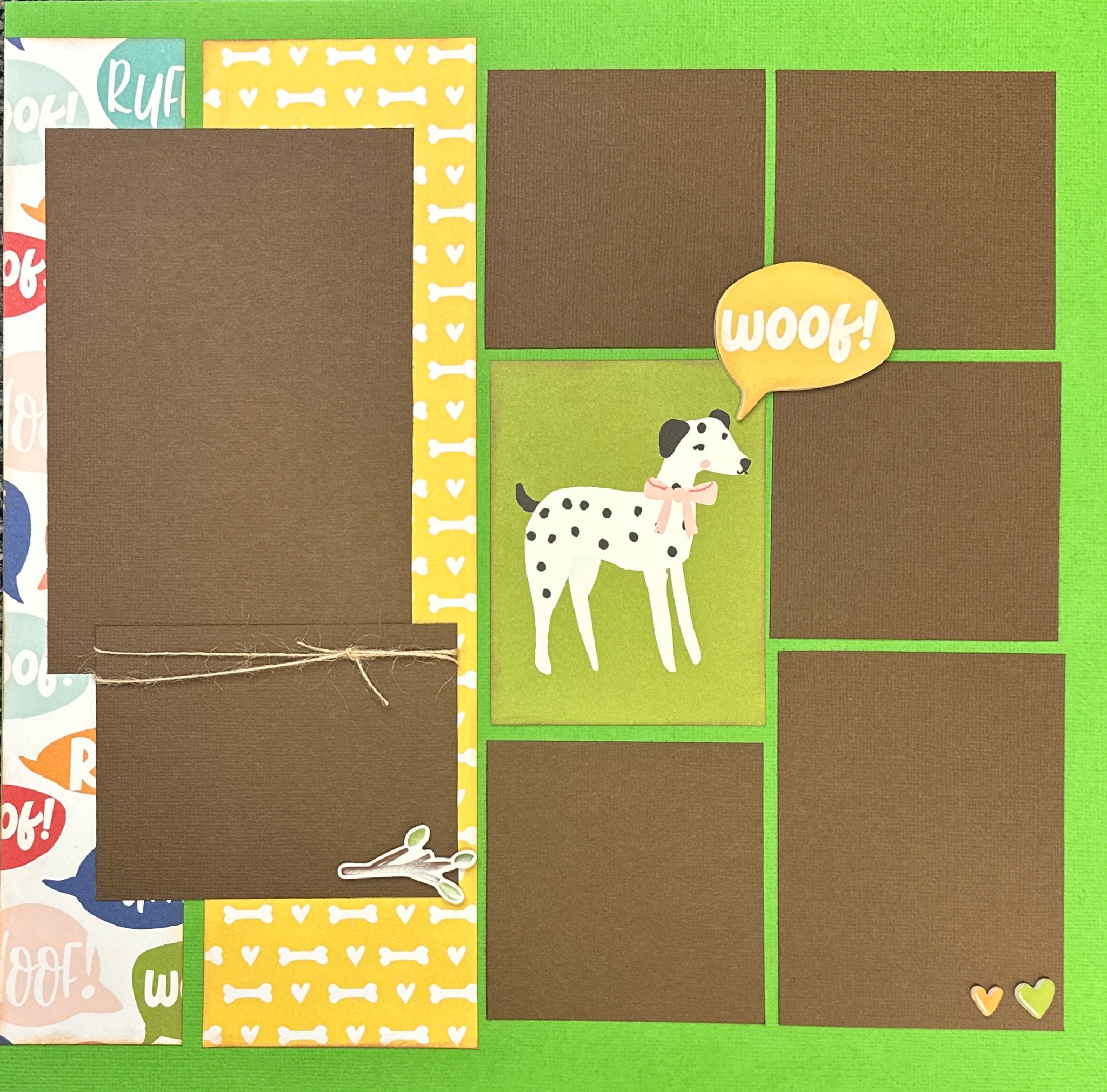 Home Is Where Your Dog Is, Dog Themed DIY Scrapbooking 2 Page Scrapboo ...