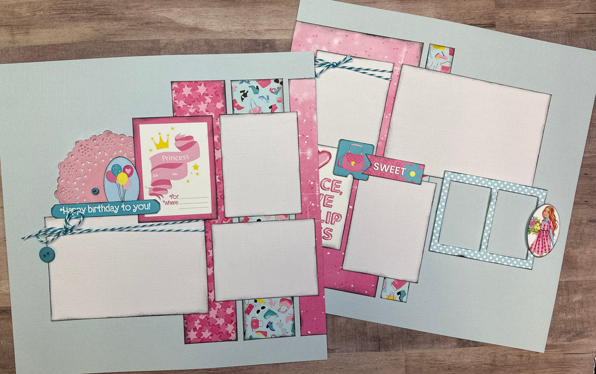 Peace, Love And Lipgloss, Barbie Inspired Themed 2 page Scrapbooking L ...