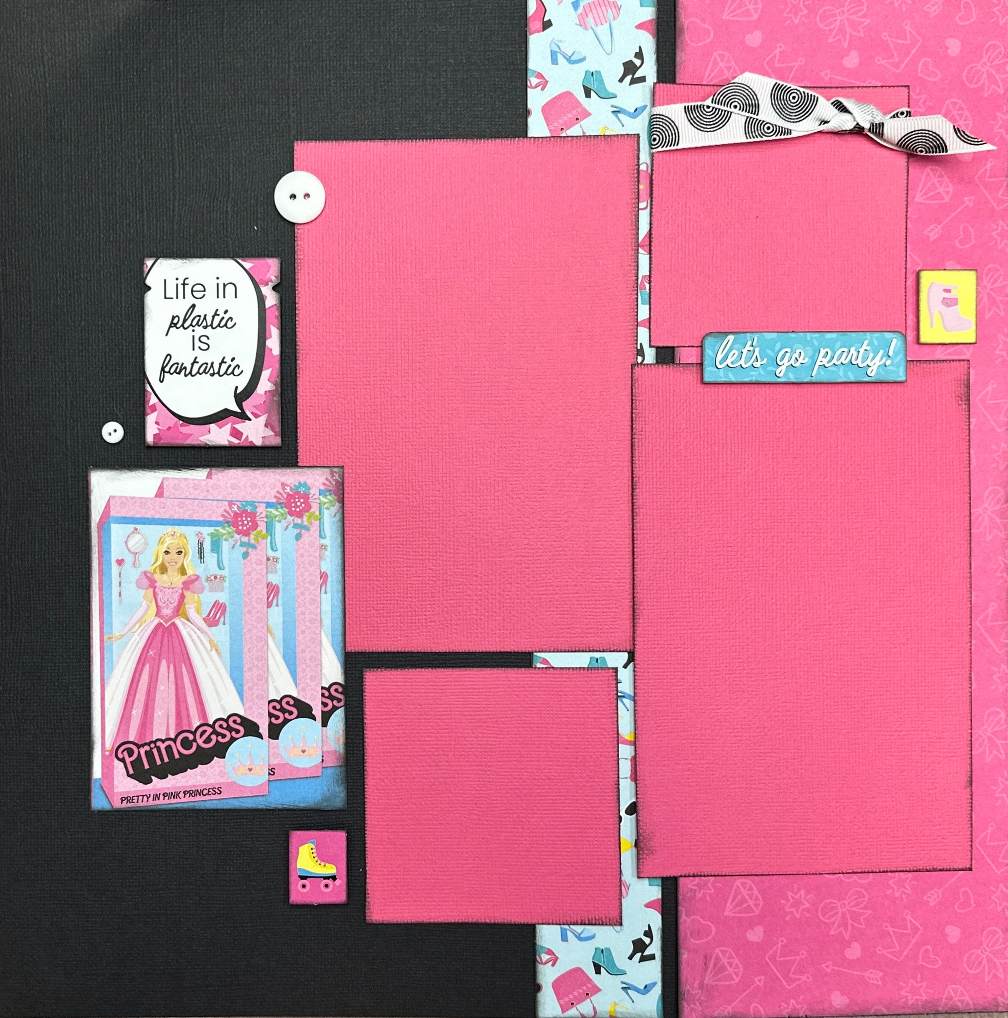 It Is The Best Day Ever, Barbie Inspired Themed 2 page Scrapbooking La ...