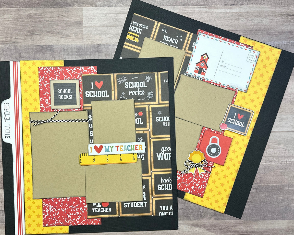 School Memories - School Rocks!, School Themed DIY Scrapbook Kit, 2 pa ...