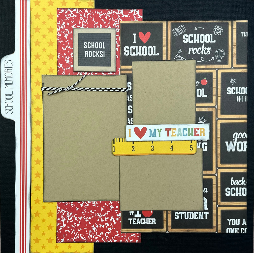 School Memories - School Rocks!, School Themed DIY Scrapbook Kit, 2 pa ...