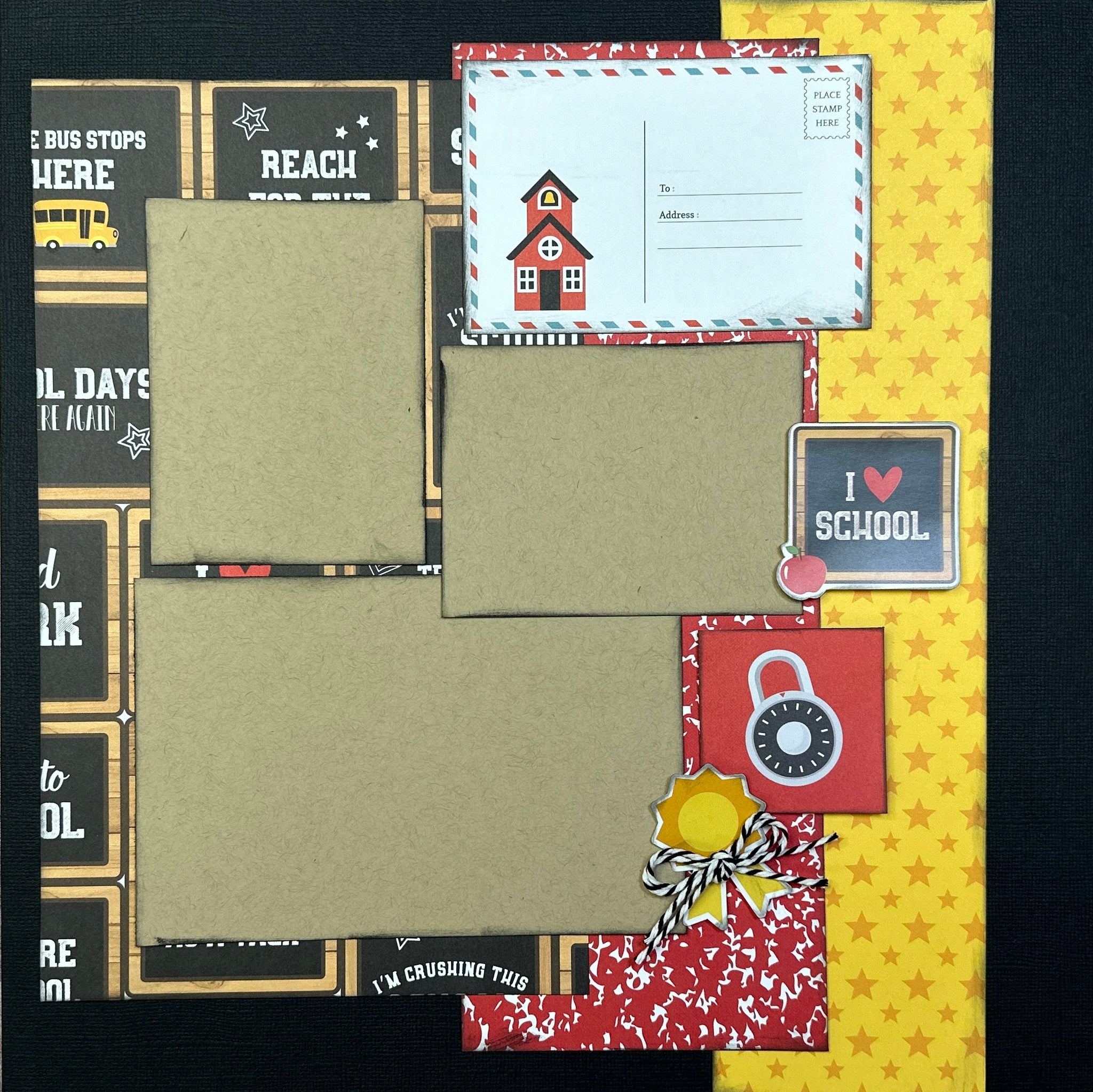 School Memories - School Rocks!, School Themed DIY Scrapbook Kit, 2 pa ...