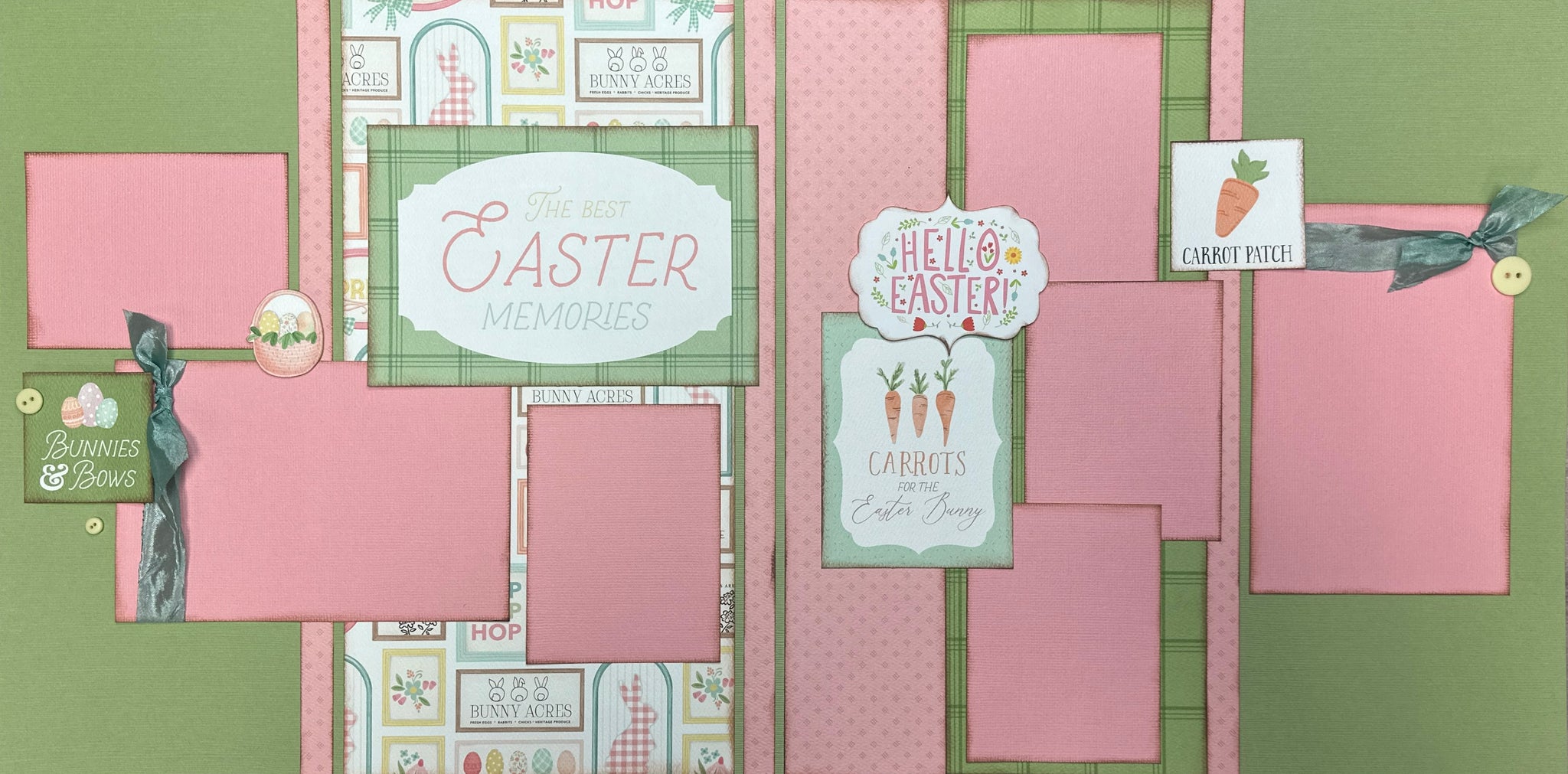 The Best Easter Memories, Easter/Spring themed 2 Page Scrapbooking Lay ...
