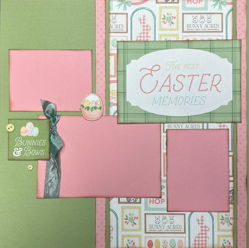 The Best Easter Memories, Easter/Spring themed 2 Page Scrapbooking Lay ...
