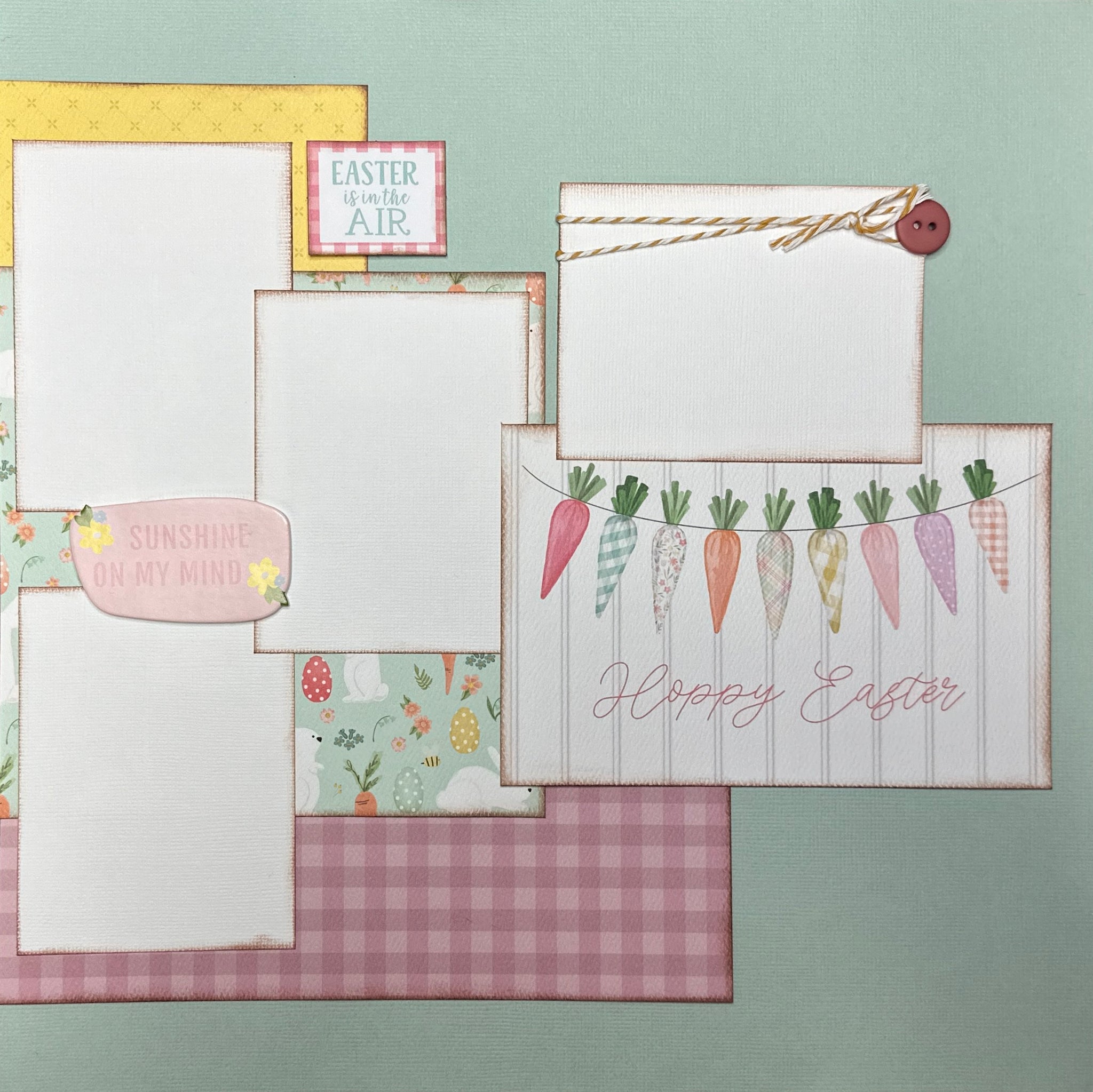Hop Hop Hop - Hoppy Easter, Easter/Spring themed 2 Page Scrapbooking L ...
