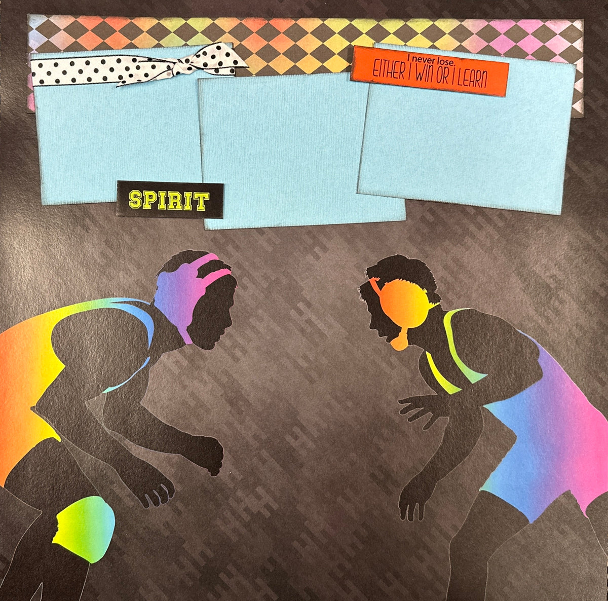 I Love Wrestling, Wrestling themed 2 Page Scrapbooking Layout Kit, Kit ...
