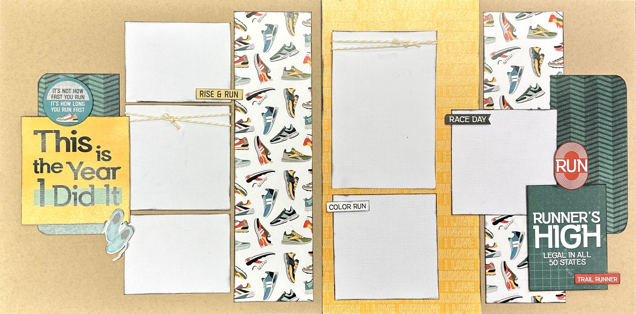 This Is The Year I Did It! Runners High, Running Themed DIY 2 Page Scr ...